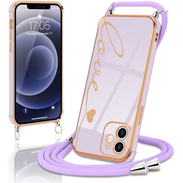 Coque Compatible Avec Iphone 12 En Silicone Souple coque En Motif Coeur D'Amour Mignon Antichoc ...