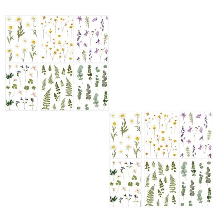 12 Feuilles Belle Exquis décoratif Stickers stickers - lettres ...