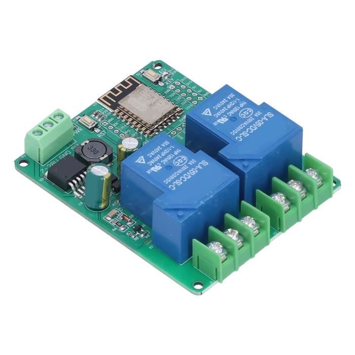 HURRISE relais ESP8266 Module de relais 2 canaux WIFI 30A ESP8266 Commutateur de carte de ...