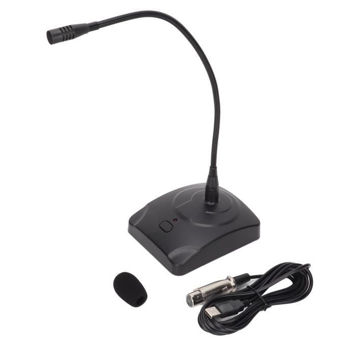 KIMISS Microphone col de cygne Micro omnidirectionnel de bureau avec ...