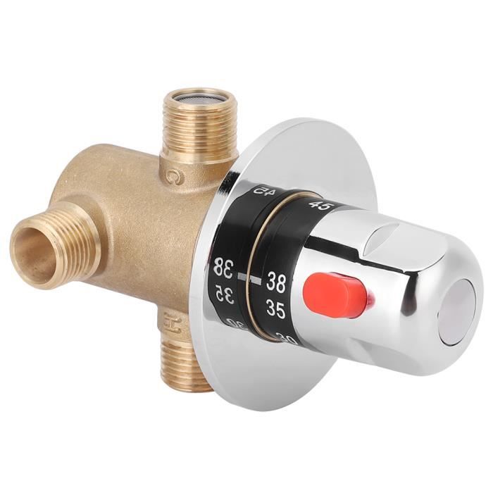 Vanne thermostatique G1-2po 3 voies en laiton mitigeur thermostatique robinet mitigeur de ...