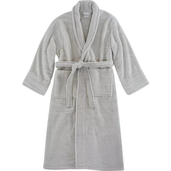 PEIGNOIR DE BAIN ÉPONGE 100% COTON, GRIS, MIXTE, L/XL, ORPHEEBS ...