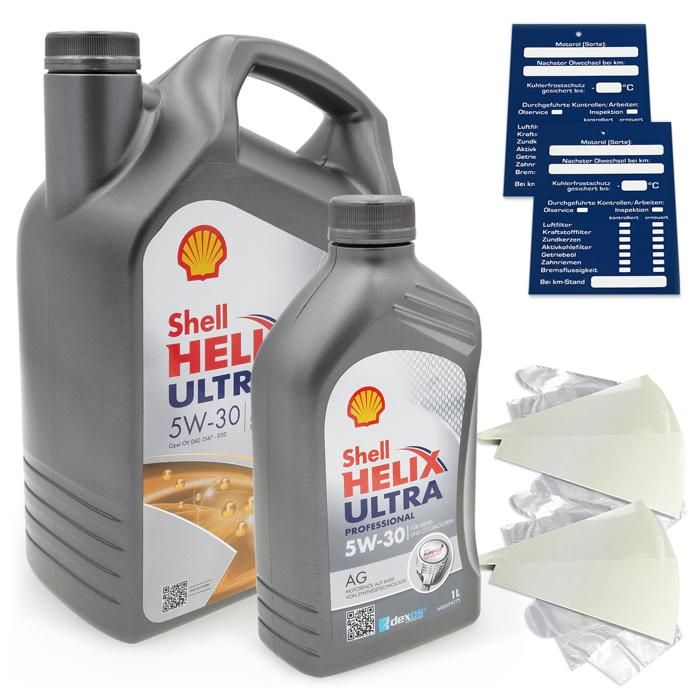 6 Litre Original Shell Helix Ultra Prof. Ag 5W30 Huile 550040557 Acea ...