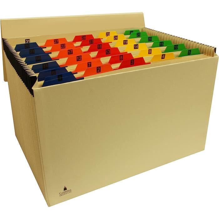 Catheal Trieur extensible jusqu'à 31 compartiments Kraft Onglets Mylar multicolores (Import ...