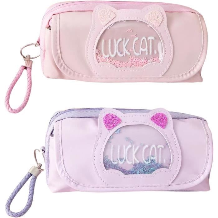 Lot de 2 Trousses Scolaires Trousse à Crayon Grande Capacité avec la ...