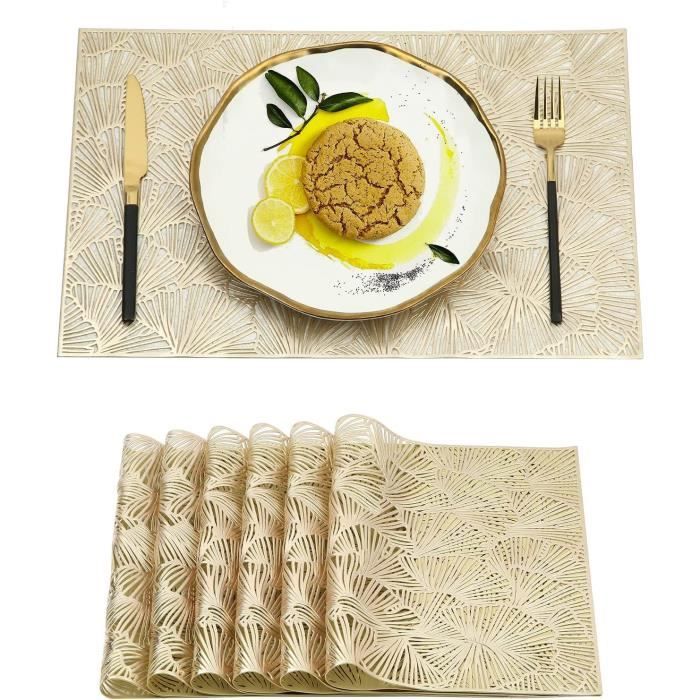 Qucover Lot de 6 Napperon de Table 45x30cm, Set de Table évidé ...