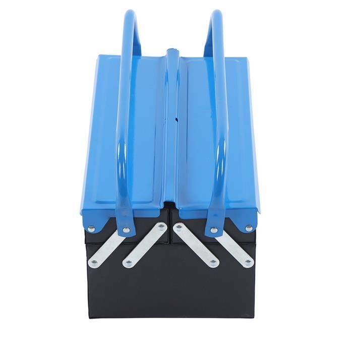 VBESTLIFE Boîte à outils cantilever en fer 2 couches 3 plateaux pliants ...