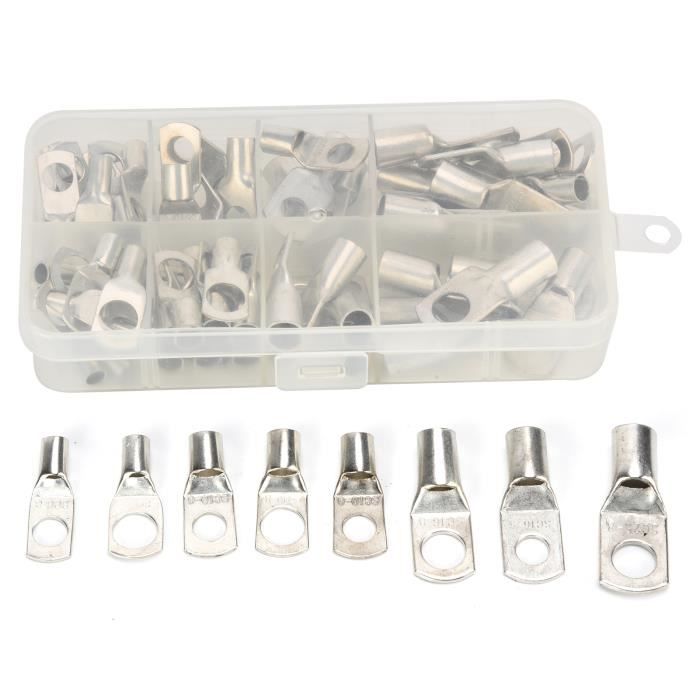 YOSOO borne à anneau en cuivre Kit d'assortiment de bornes de fil électrique étamé, anneau de ...