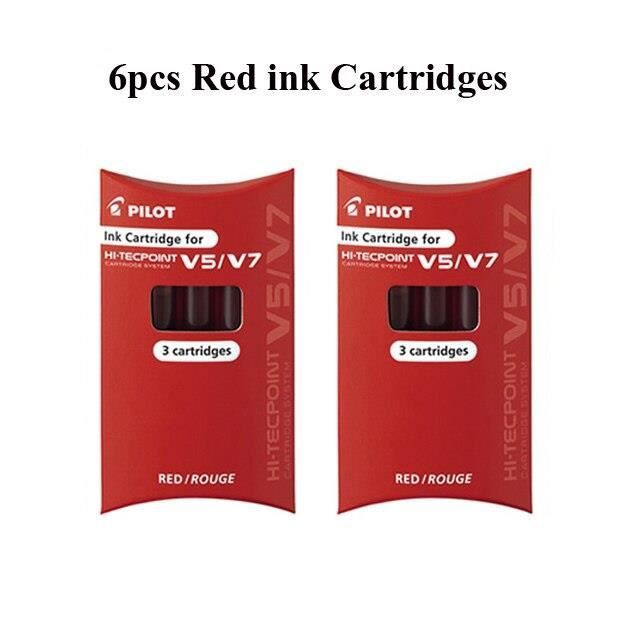 STYLO,6pcs Red ink--Stylo à bille Roller Hi Tecpoint, pilote ...