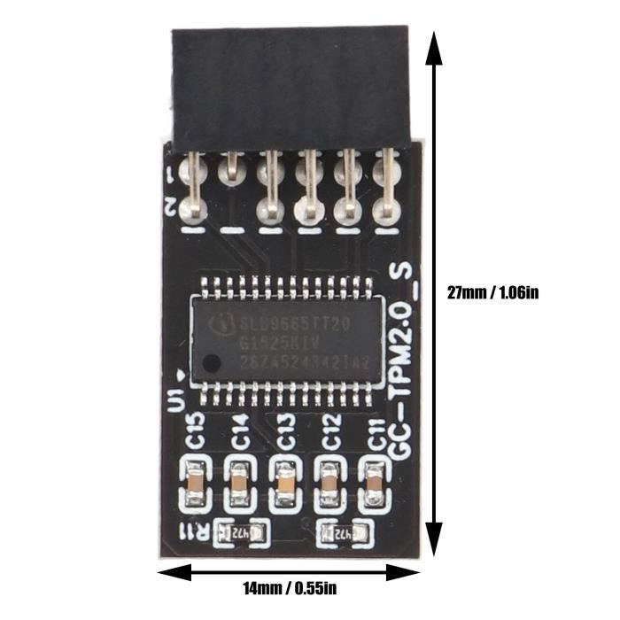 Cikonielf TPM 2.0 Module Module LPC TPM, Module de sécurité de Carte à ...