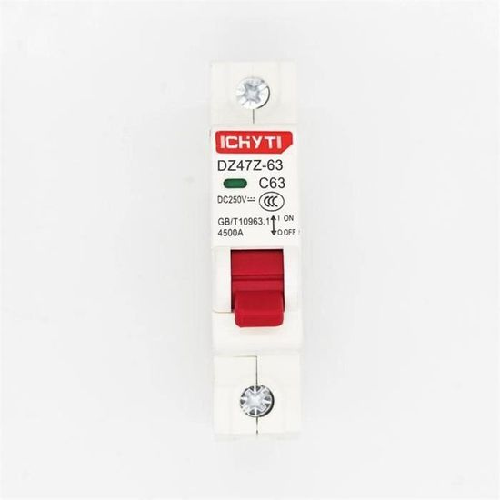 Disjoncteur 1P Dc 12V-250V Mini Disjoncteur Solaire 6A 10A 16A 20A 25A 32A 40A 50A 63A Dc Mcb ...