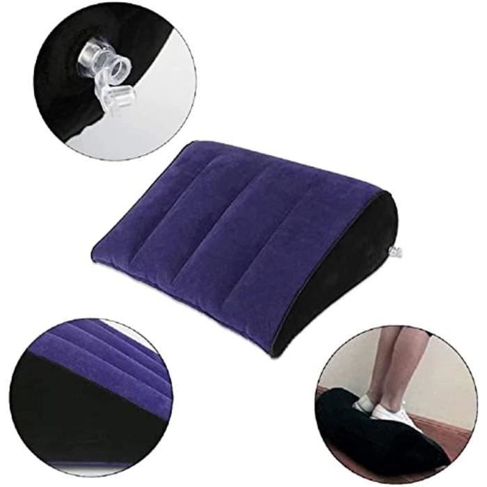 Oreiller Gonflable Bleu, Oreiller Triangulaire En Forme De Coin ...