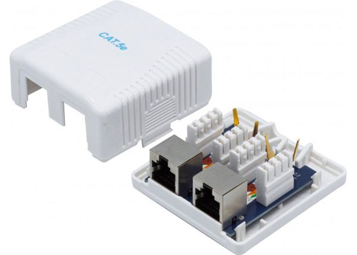 CONECTICPLUS Boitier mural RJ45 2 ports Cat5e blindé - Cdiscount ...