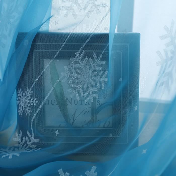 Voilage de fenêtre - QIILU - Motif flocon de neige - 100x200cm ...