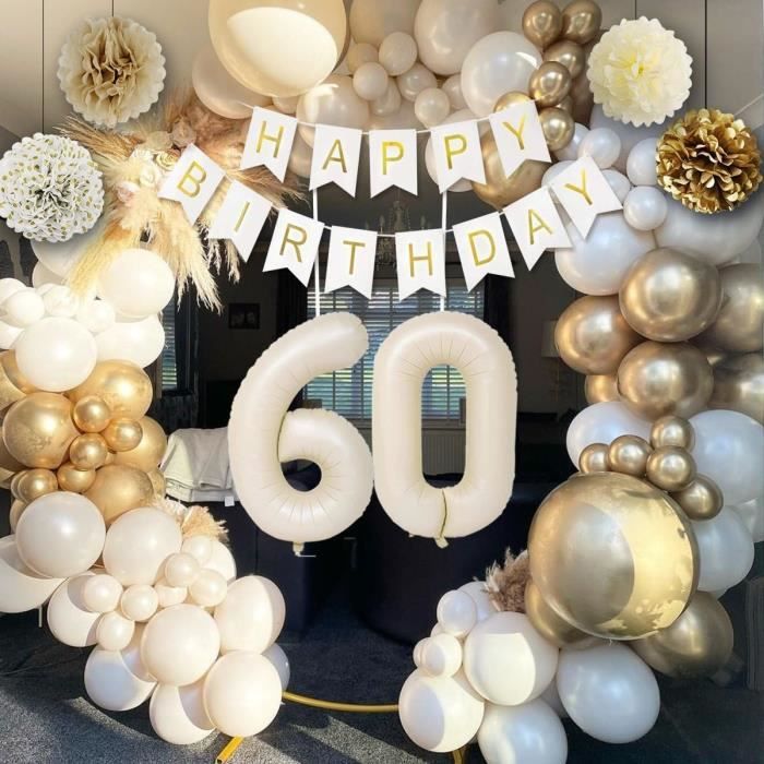 Decoration Anniversaire 60 Ans Femme, Deco 60 Ans Ballon, Deco ...