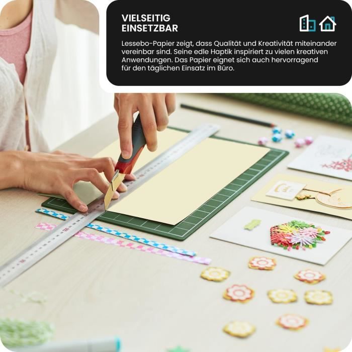 500X Carton Blanc 240G A4 210X297 Mm Lessebo Smooth Ivory Carton Crème ...