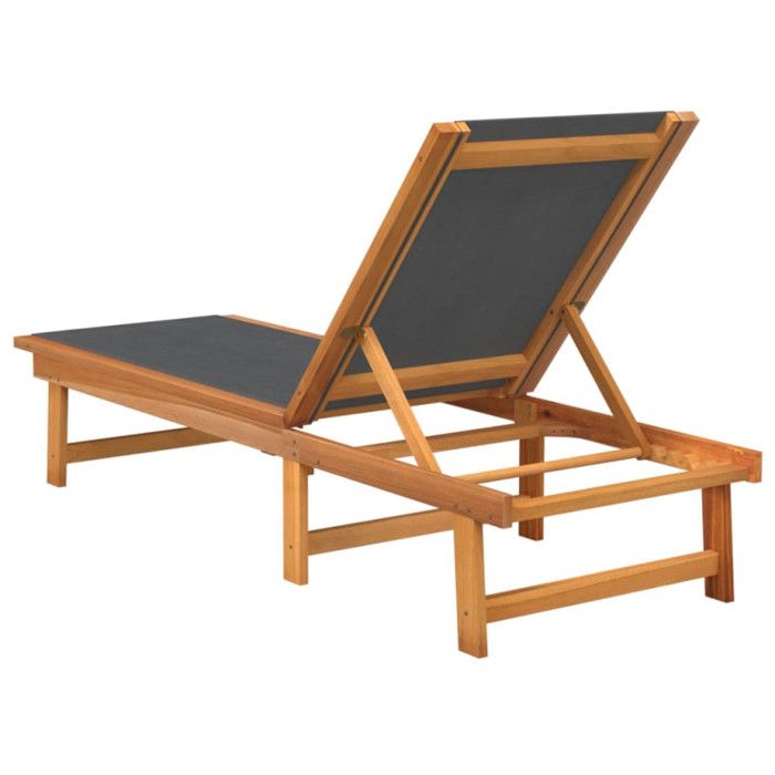 VidaXL Lot de 2 Chaises Longues, Bain de Soleil, Transat de Terrasse ...