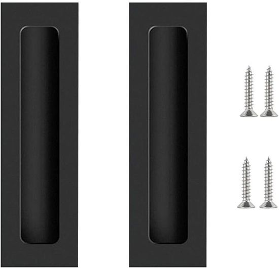 Poigne Porte Coulissante Noire 2 Pices Poignee De Meuble Poigne De ...