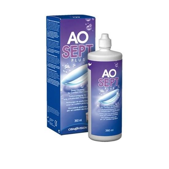 Solution oxydante - Alcon - AOSept Plus - 360ml - Lentilles souples ...