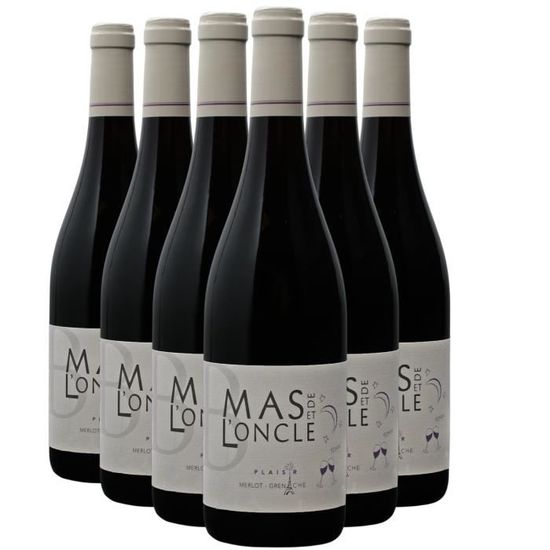 Plaisir de Nuit Rouge 2018 - Lot de 6x75cl - Mas de l'Oncle - Vin Rouge ...