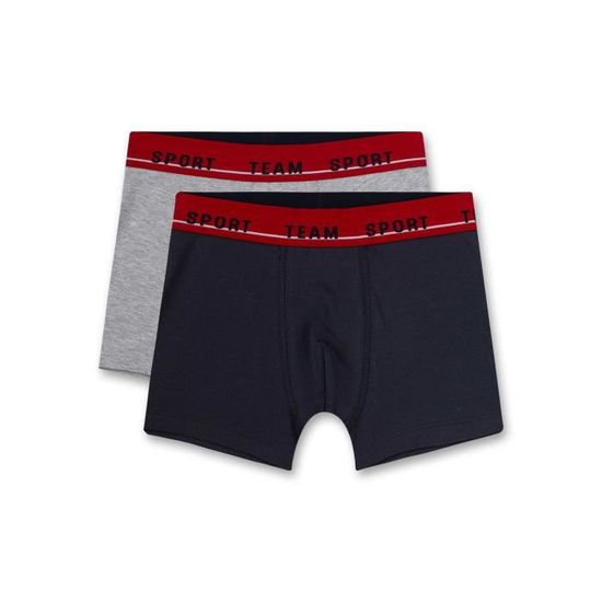 S.Oliver Caleçon Garçon - uni, Paquet de 2 Gris/noir/rouge - Cdiscount ...