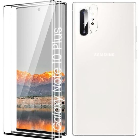 Verre Trempé Pour Samsung Galaxy Note 10 Plus Plein Écran Affaire ...
