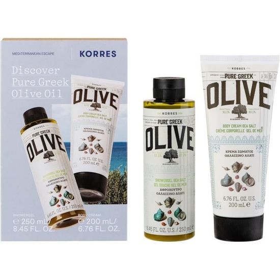 Olive & Sea Salt Kit De Soins Corporels, Pour Femmes Et Hommes, Composé ...