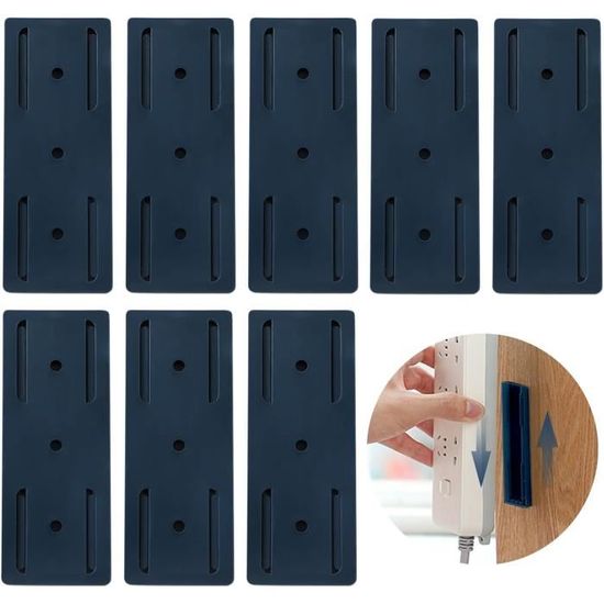 Lot De 8 Supports Adhésifs Sans Perforation Support Mural Pour Prise