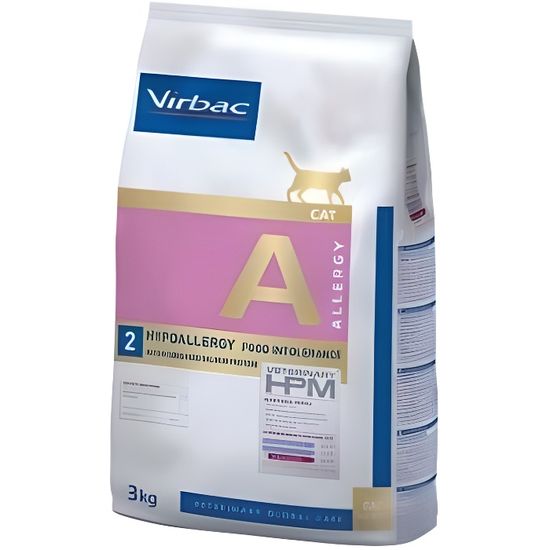 VIBRAC Croquettes au Saumon Veterinary HPM A2 Allergy - Pour chat - 3 ...
