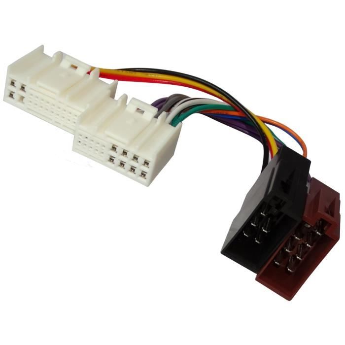 Aerzetix: Adaptateur faisceau câble fiche ISO pour autoradio d'origine ... Aerzetix: Adaptateur faisceau câble fiche ISO pour autoradio d'origine ...