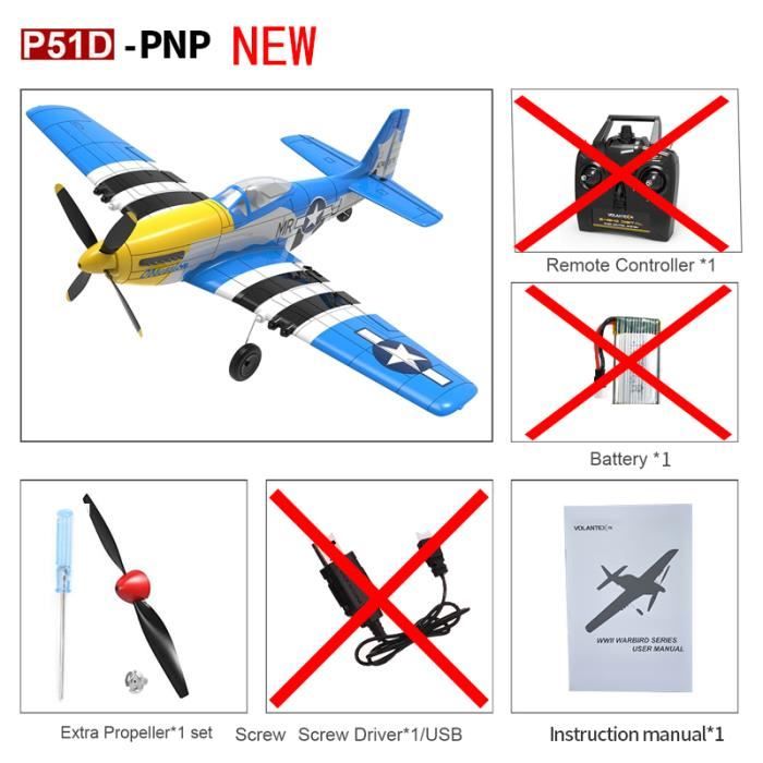 Nouveau-p51-PNP-RC Mayor Avion RC intérieur Wing Fighter, système de stabilisation laqué D ...