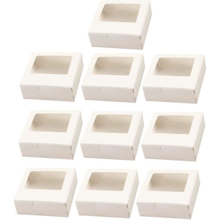 10 Pièces Boîte À Gâteaux Boîte À Gâteaux En Papier Récipient À Dessert ...