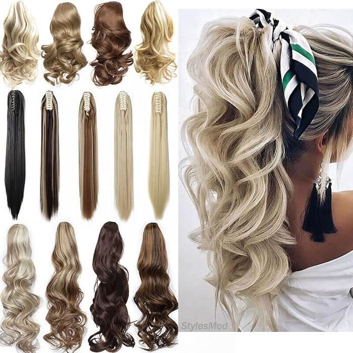 Postiche Queue De Cheval Cheveux Naturel Extension Ponytail Clip Claw ...