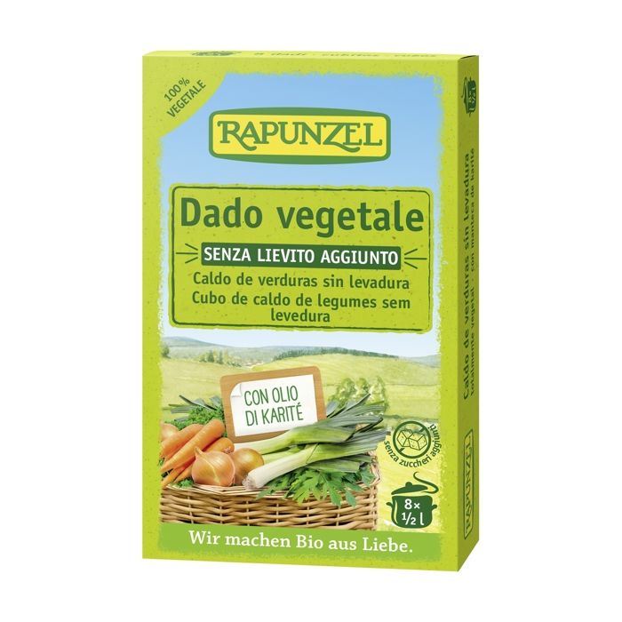 RAPUNZEL - Cubes de bouillon de légumes sans levure 8 unités de 10g ...