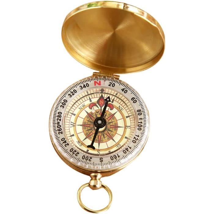 Boussole en Laiton Étanche Pocket Compass Meilleur Camping Survie ...