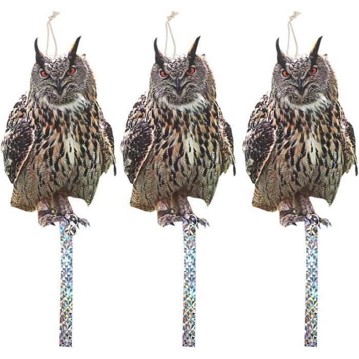 Lot de 3 répulsif contre les oiseaux-Répulsif anti-pigeons,chouette ...