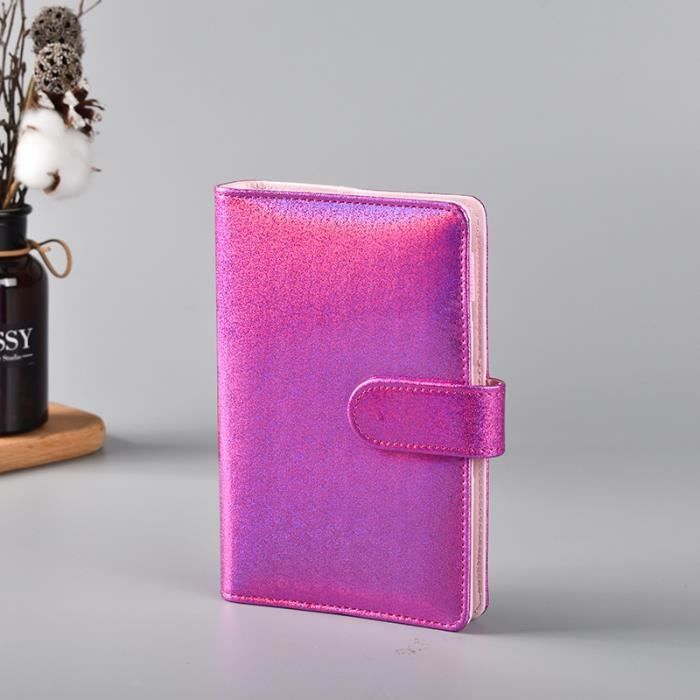 Classeur à anneaux - Macaron 6 - Cuir PU - Couverture rose - Format A5 - Mixte - Cdiscount Beaux ...