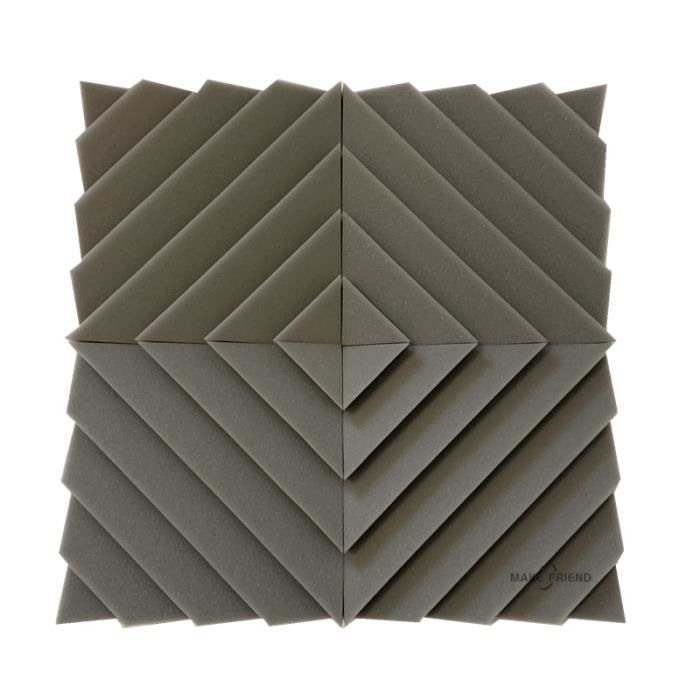 12pcs - gris - Mousse Acoustique De Studio En Polyuréthane, 12 Pièces ...