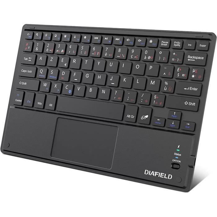 DIAFIELD Clavier Bluetooth AZERTY avec Un Ecran Tactile Ultra Mince et ...