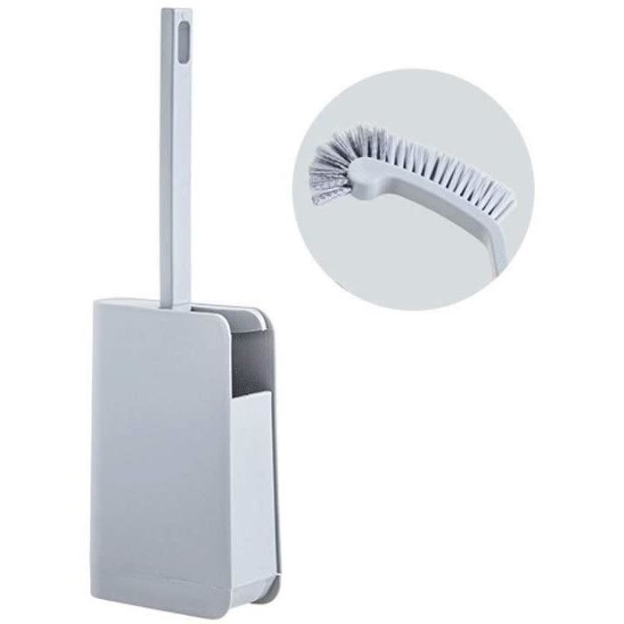 Balayette WC Toilettes Accessoires portable brosse courbée en plastique ...