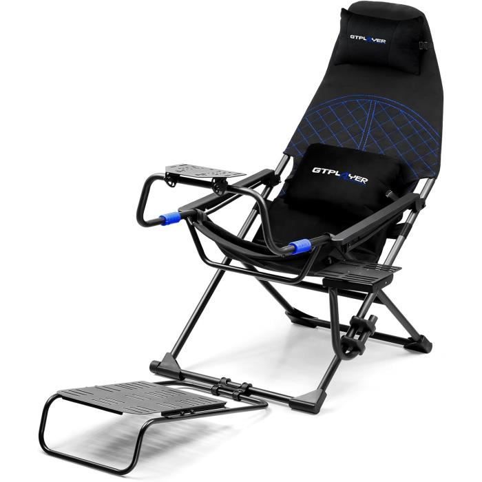 GTPLAYER Simulateur de Conduite, cockpit simracing Pliable, Bleu ... GTPLAYER Simulateur de Conduite, cockpit simracing Pliable, Bleu ...