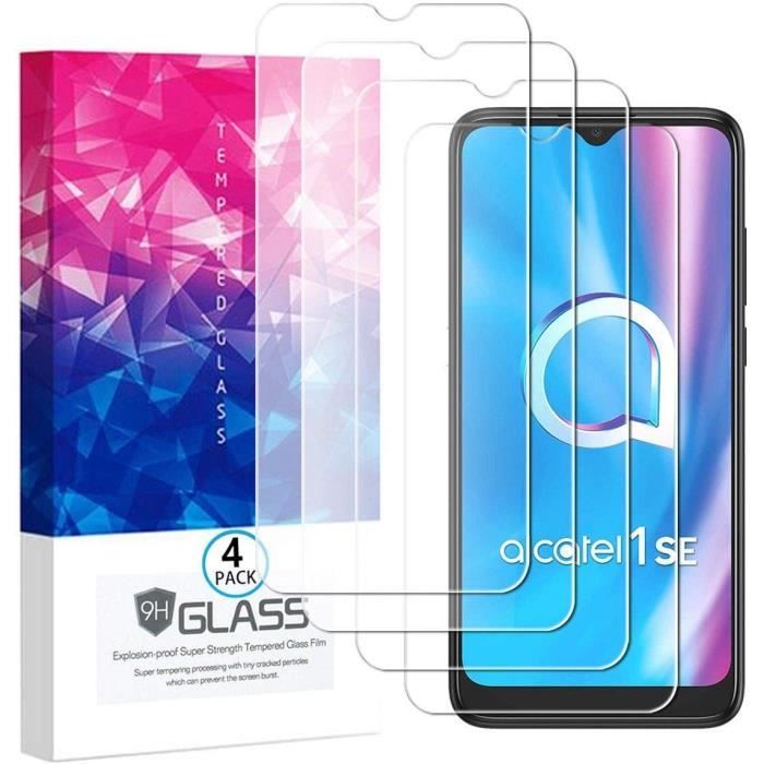 4 Pcs Verre Trempé Alcatel 1 Se 2020 HD Transparent Screen Protector ...