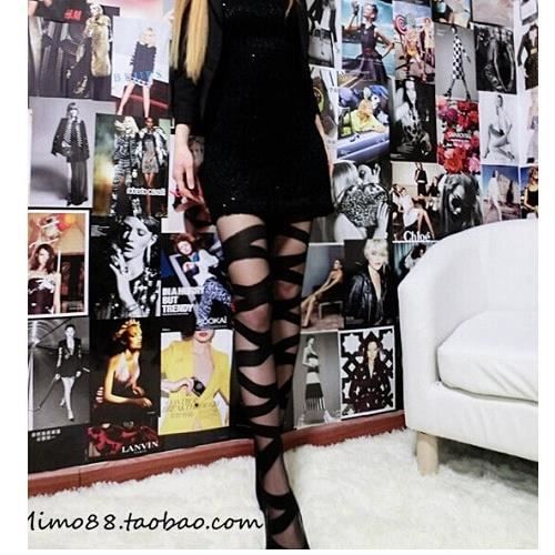 Bas,Collant Sexy en résille à rayures noires pour femmes, bas moulant ...