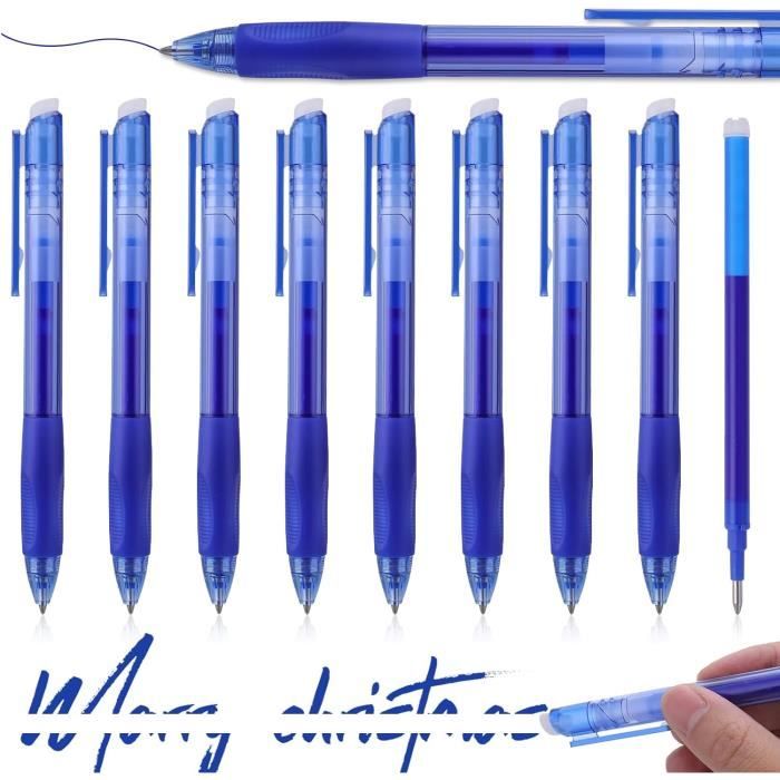 Clicker Lot De 8 Stylos À Encre Gel Rétractables Et Effaçables À Pointe