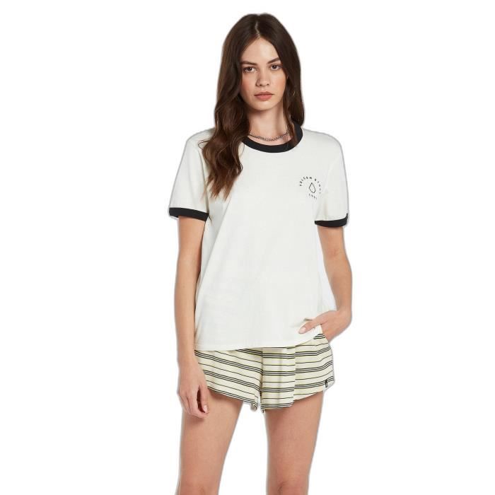 T-shirt femme Volcom Truly Ringer - star blanc - M - Cdiscount Prêt-à ...