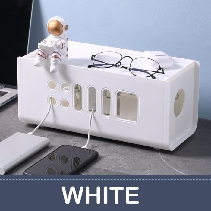 ACCESSOIRES POUR CABLE,White--Boîte de rangement de câbles en plastique ...