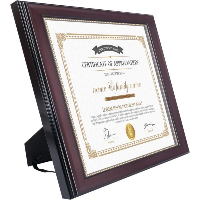 Cadre Diplome A4 Mural Bois Photo Format Certificat Documents Sous ...