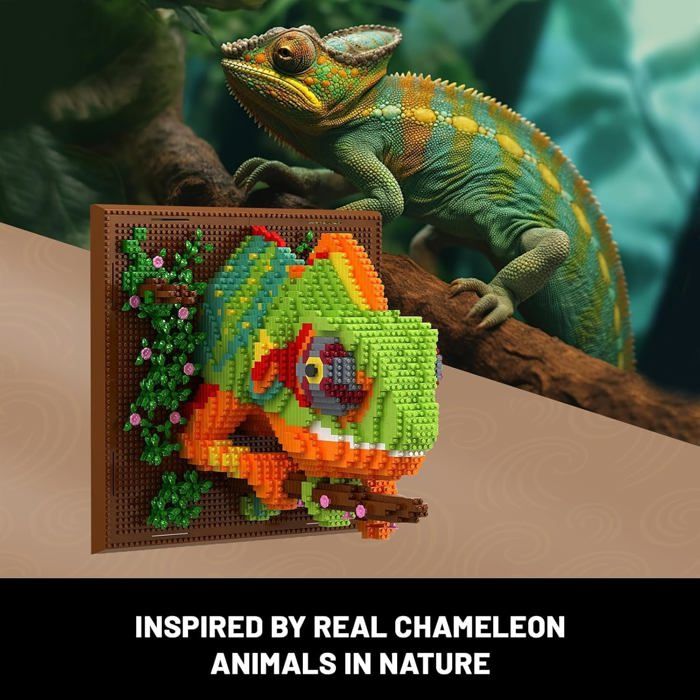 Ensemble de Mini-Blocs de Construction 3D en Forme de Caméléon ...