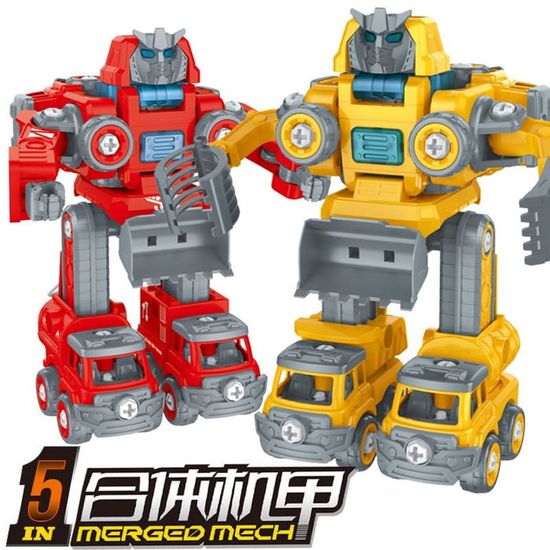 Transform Robots Toy Vehicles 5 in 1 Car Toys for Boys 3 4 5 6 7 8 ...