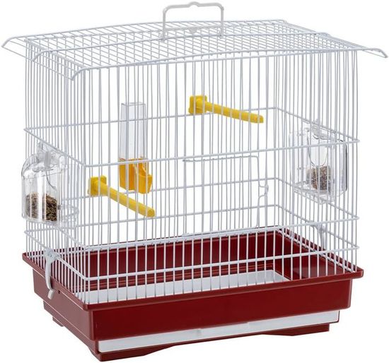 VOLIERE - CAGE OISEAU-Blanc Cage pour Canaris et Petits Oiseaux ...